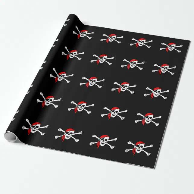 Pirate Skull Wrapping Paper | Zazzle