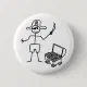 Pirate Stickman With Treasure Chest Button | Zazzle