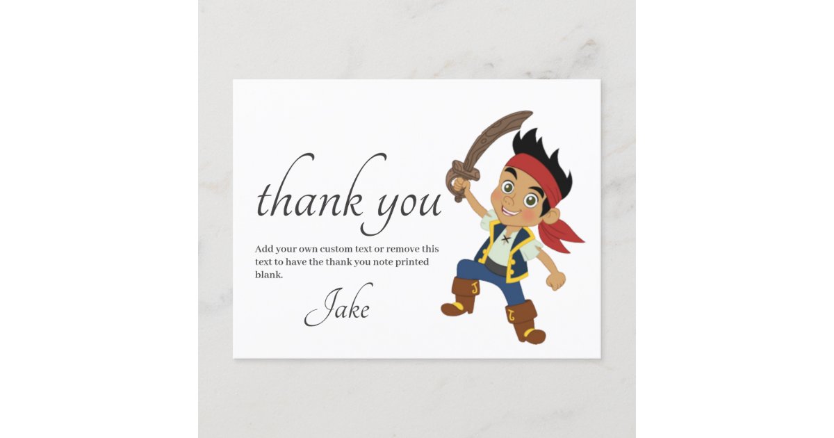 Pirate Thank you Postcard | Zazzle