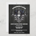 Pirate theme jolly roger ahoy matey skull masthead invitation | Zazzle