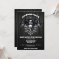 Pirate theme jolly roger ahoy matey skull masthead invitation | Zazzle