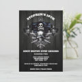 Pirate theme jolly roger ahoy matey skull masthead invitation | Zazzle