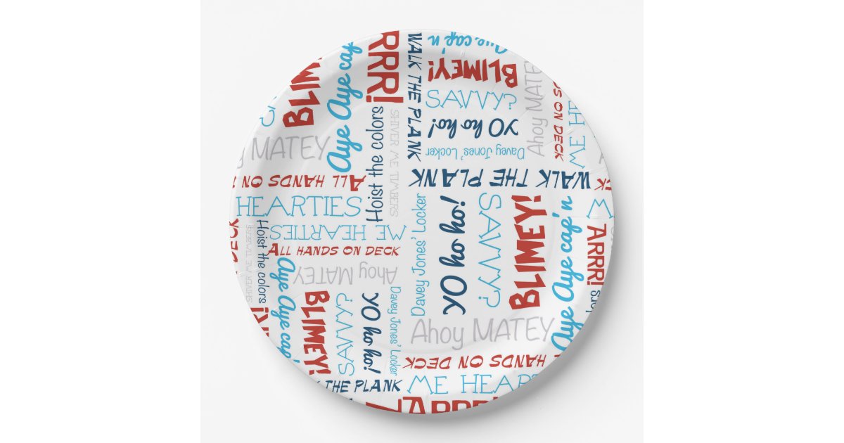 Pirate theme Paper Plate | Zazzle
