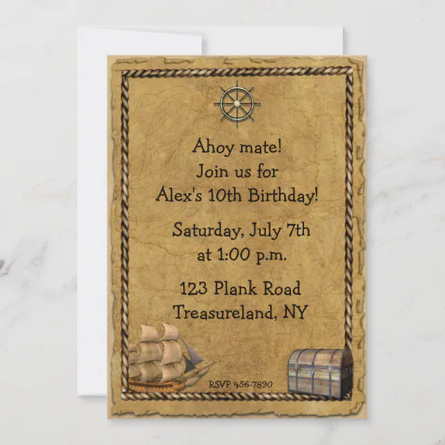 Pirate Themed Invitation | Zazzle