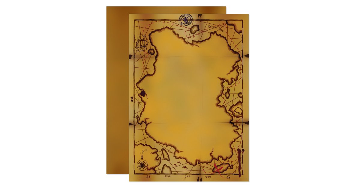 Pirate Treasure Map Invitations | Zazzle.com