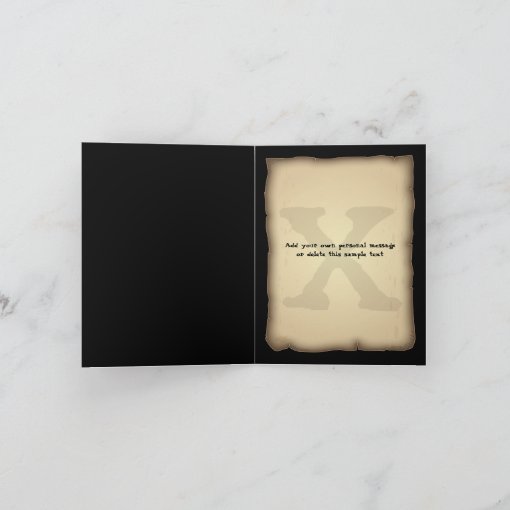 Pirate Treasure Map Thank You Note Card | Zazzle