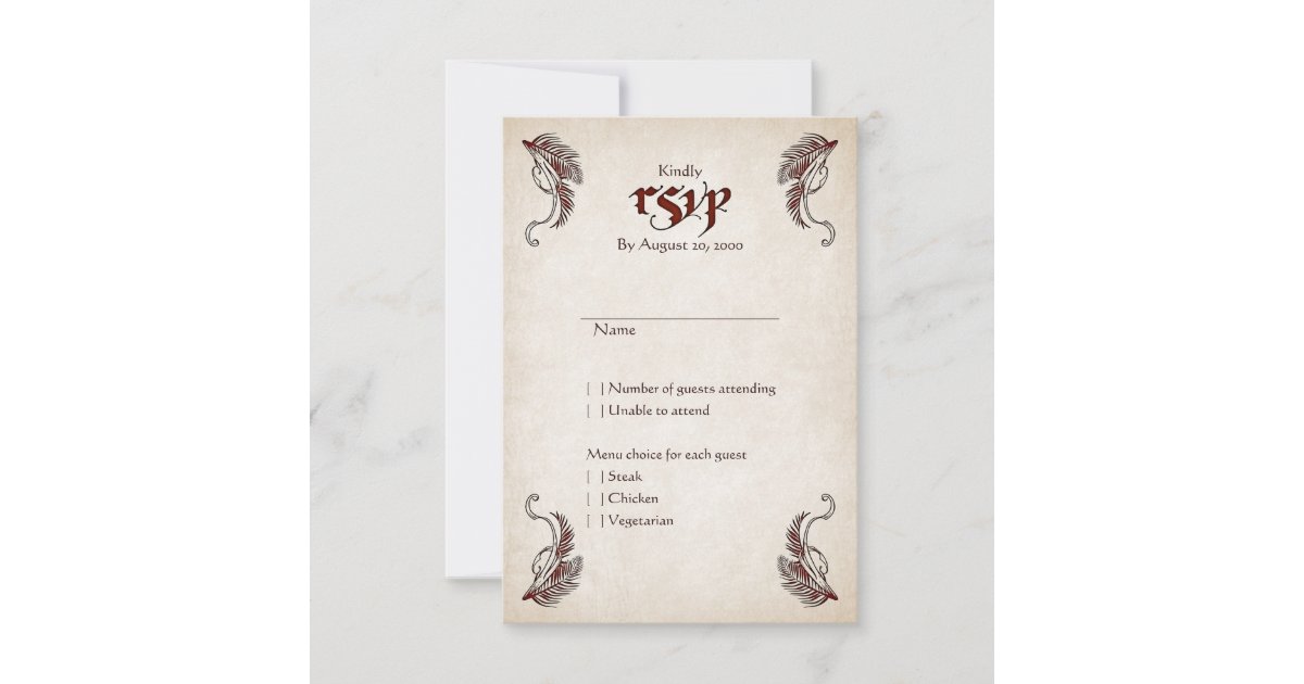 Pirate Treasure Wedding RSVP Card | Zazzle