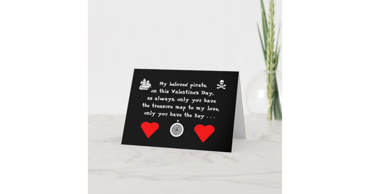 Pirate Valentine's Day Card | Zazzle