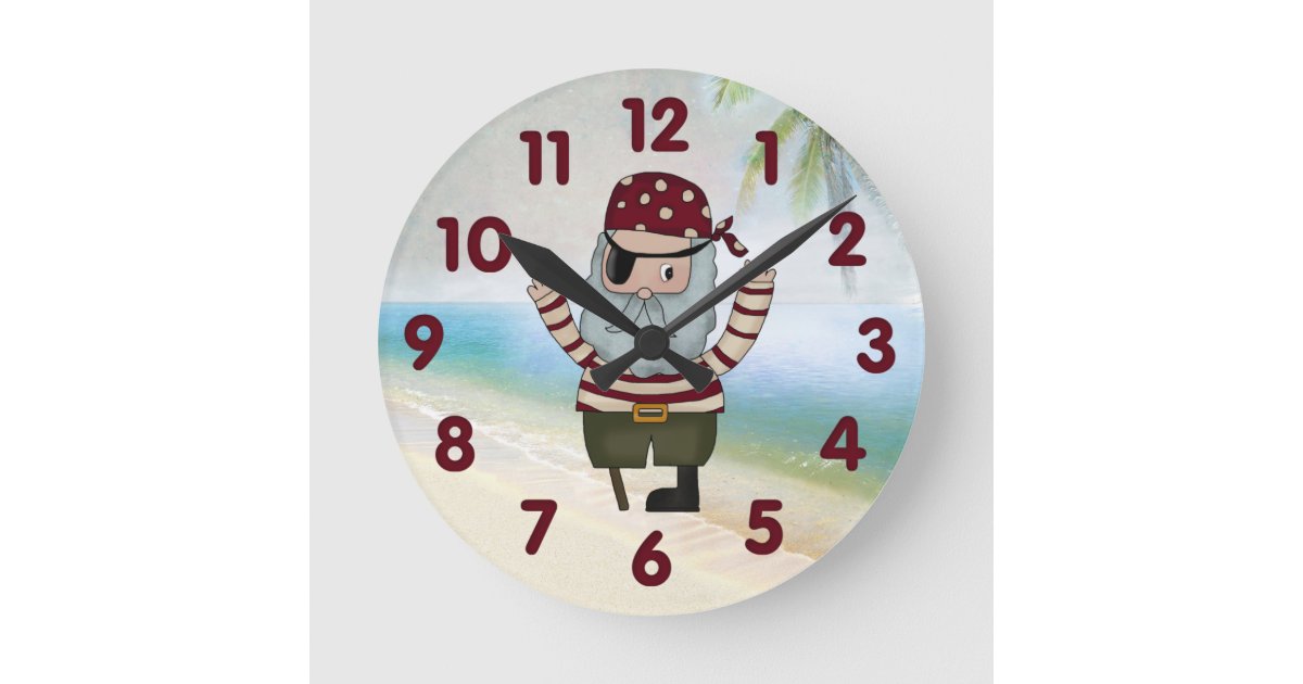 Pirate Wall Clock | Zazzle