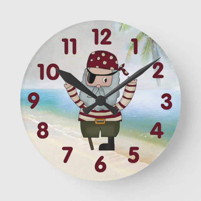 Pirate Wall Clock | Zazzle
