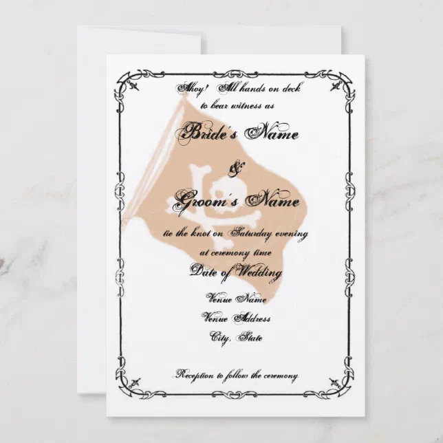 Pirate Wedding Invitation | Zazzle