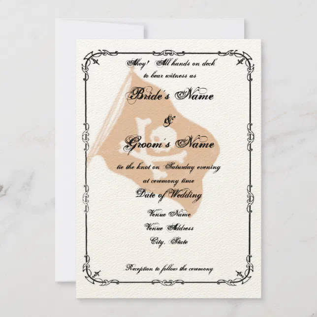 Pirate Wedding Invitation | Zazzle
