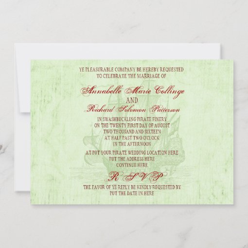 Pirate Wedding Invitations | Zazzle