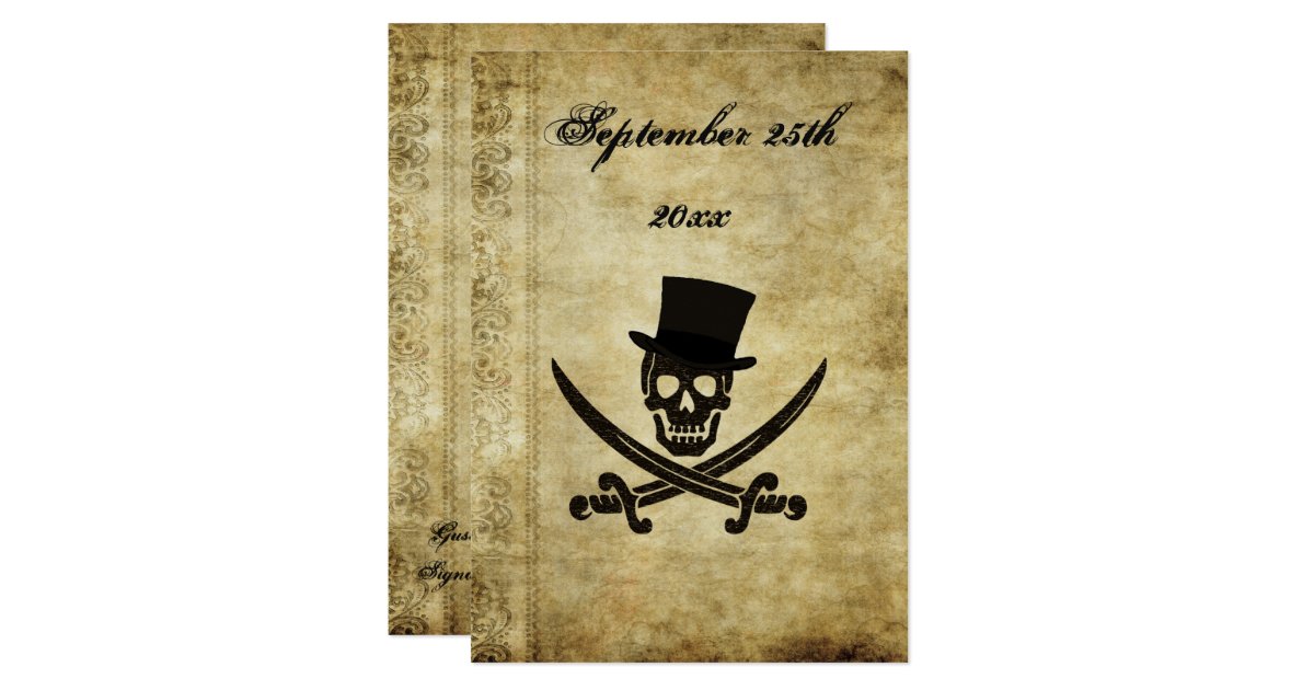 Pirate Wedding Invtation Invitation | Zazzle.com
