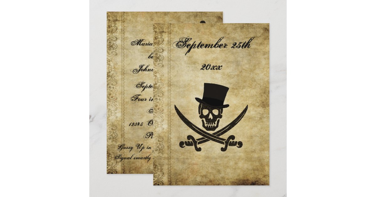 Pirate Wedding Invtation Invitation | Zazzle