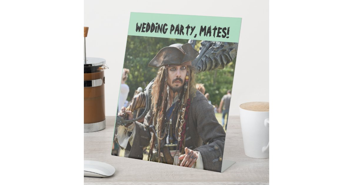 PIRATE WEDDING PARTY WELCOME PEDESTAL SIGN | Zazzle