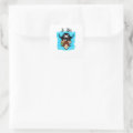 Pirate with Water Name Tag Stickers | Zazzle