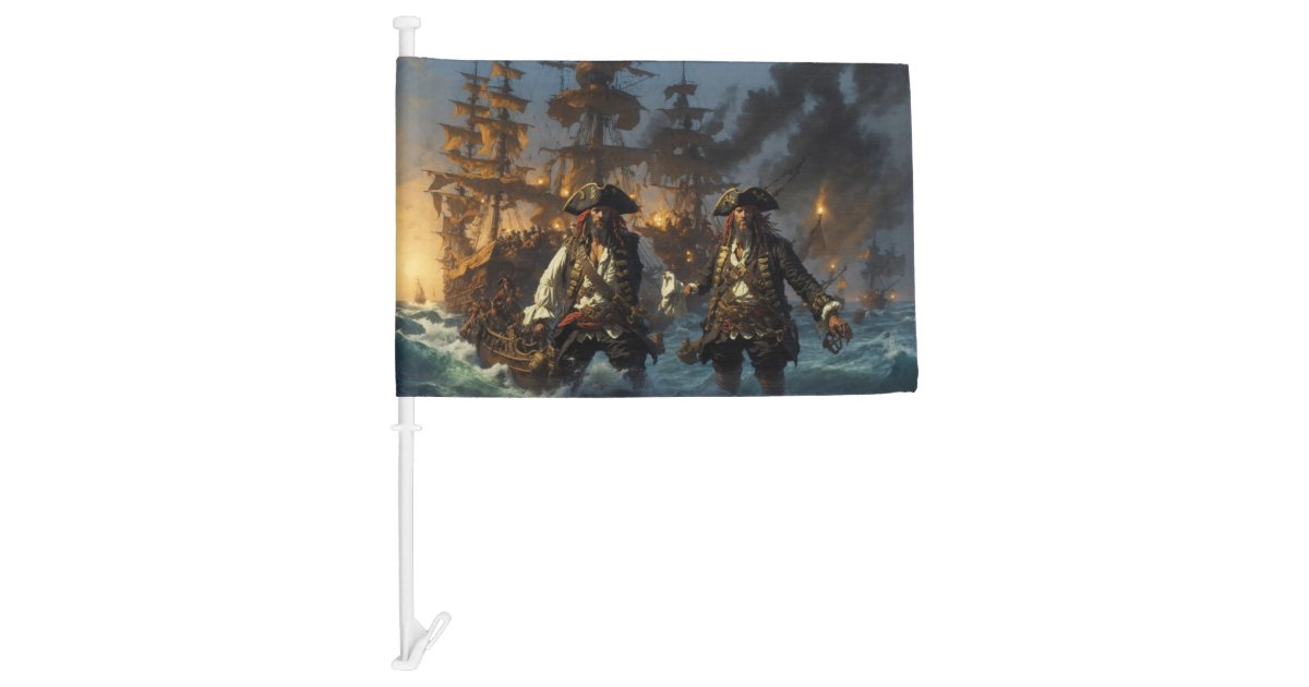Pirates Car Flag | Zazzle