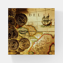 Pirates Gold Treasure Map Paperweight | Zazzle