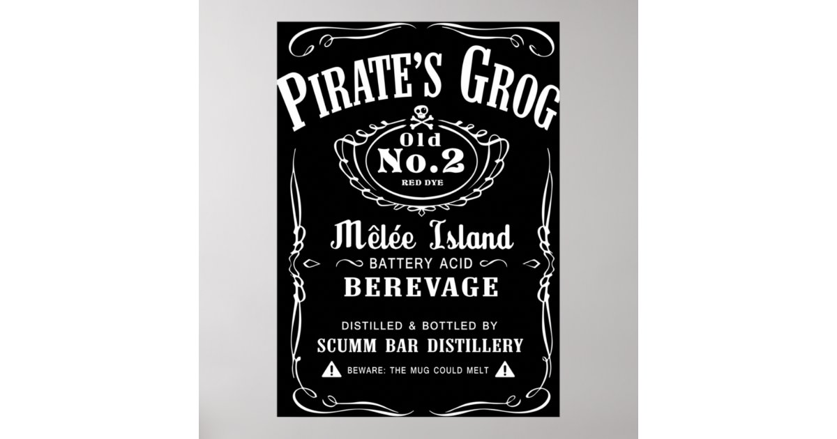 Pirate's grog poster | Zazzle