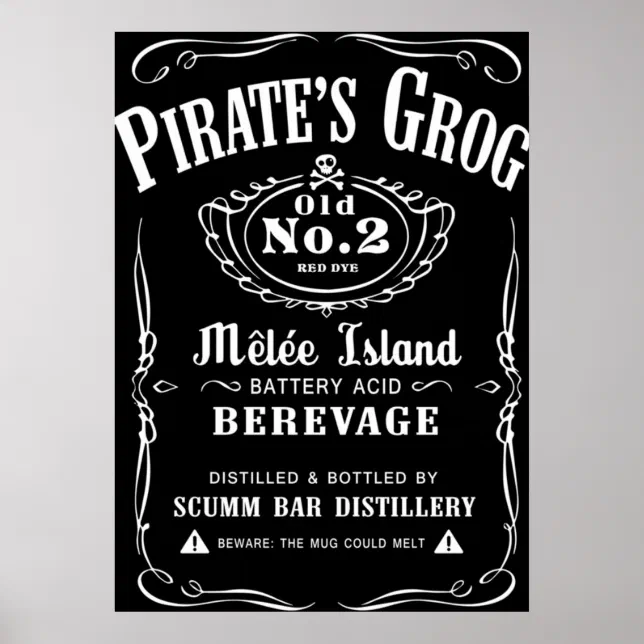 Pirate's grog poster | Zazzle