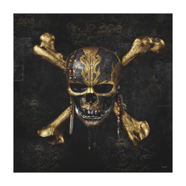Pirates of the Caribbean Skull & Cross Bones Canvas Print | Zazzle