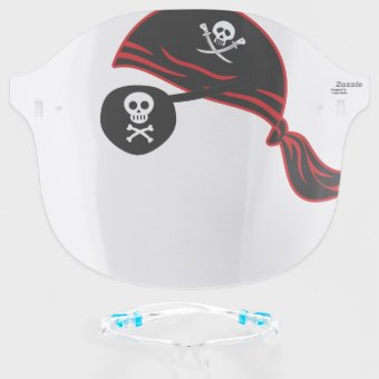 Pirates Style Face Shield | Zazzle