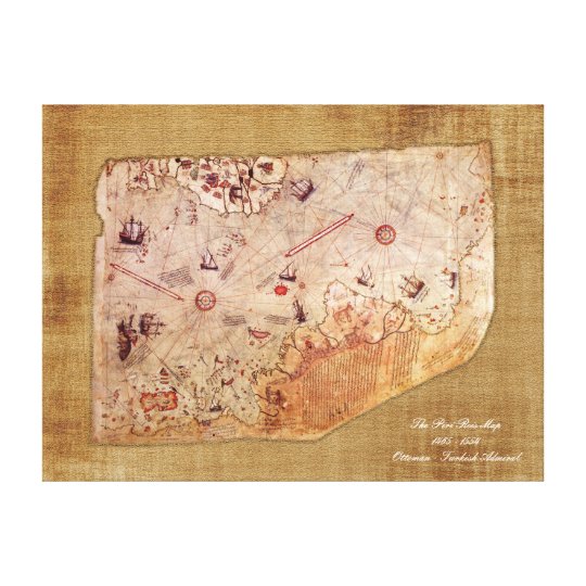 Piri Reis Map Canvas Print | Zazzle.com