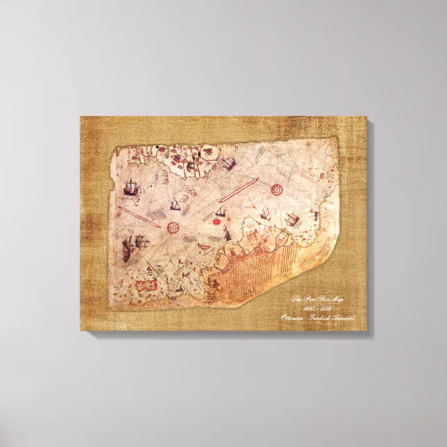 Piri Reis Map Canvas Print | Zazzle