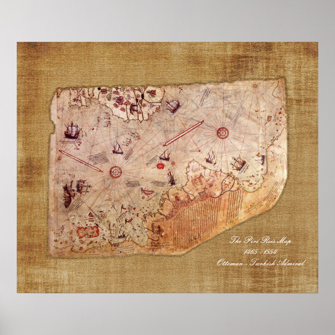 Piri Reis Map Poster | Zazzle