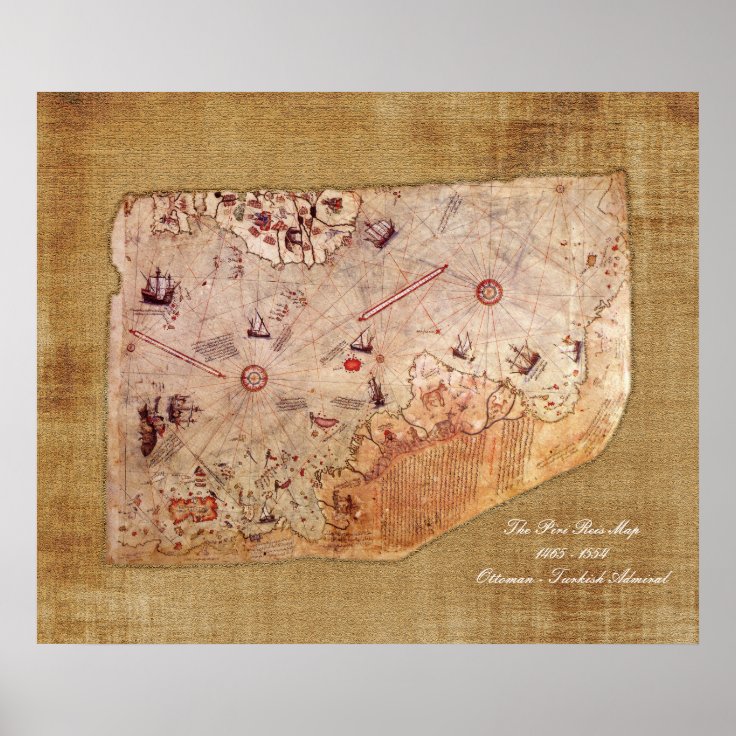 Piri Reis Map Poster | Zazzle