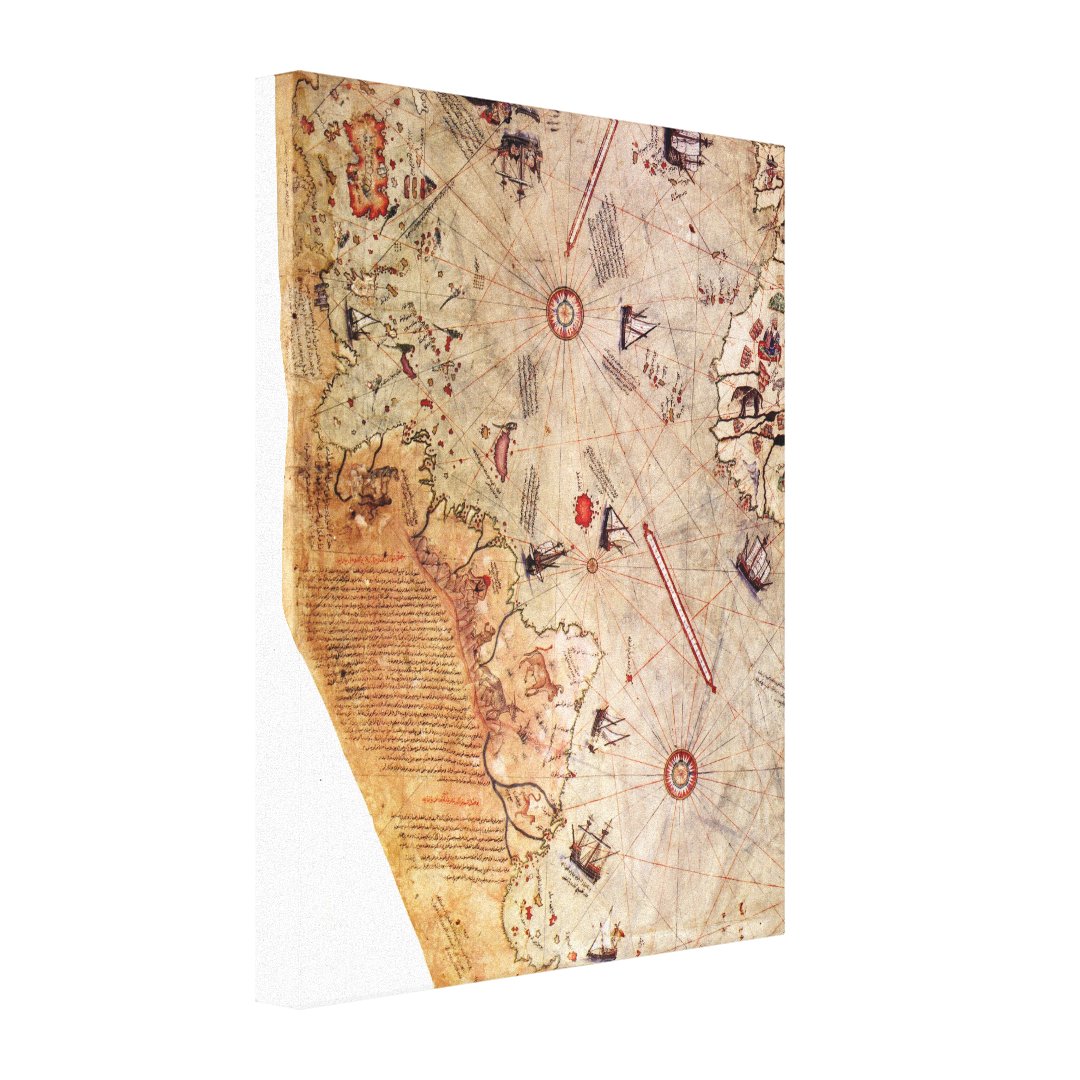 Piri Reis World Map Canvas Print | Zazzle
