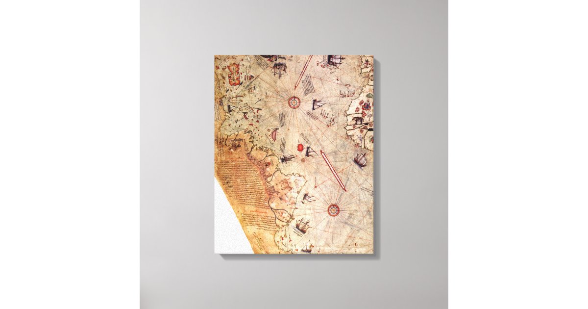 Piri Reis World Map Canvas Print | Zazzle
