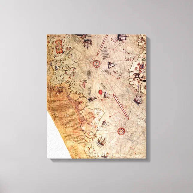 Piri Reis World Map Canvas Print | Zazzle