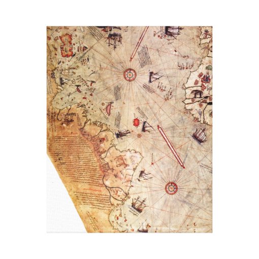 Piri Reis World Map Canvas Print | Zazzle