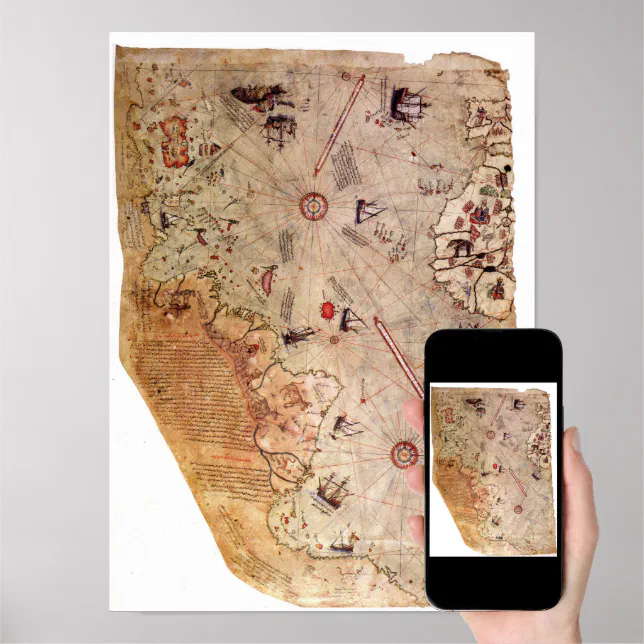Piri Reis World Map Poster | Zazzle