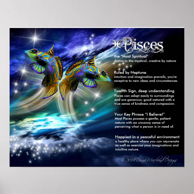 Pisces Characteristics Poster | Zazzle