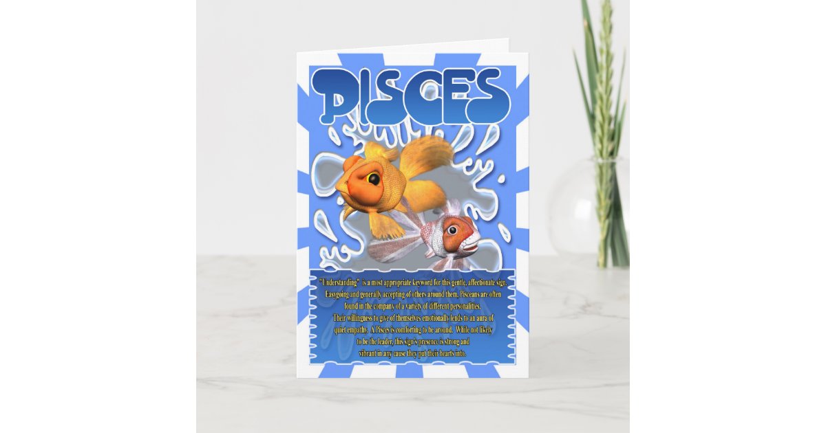 Pisces Fun Facts horoscope Card | Zazzle