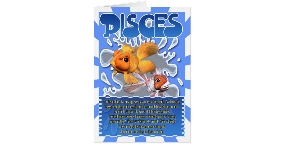 Pisces Fun Facts horoscope Card | Zazzle.com