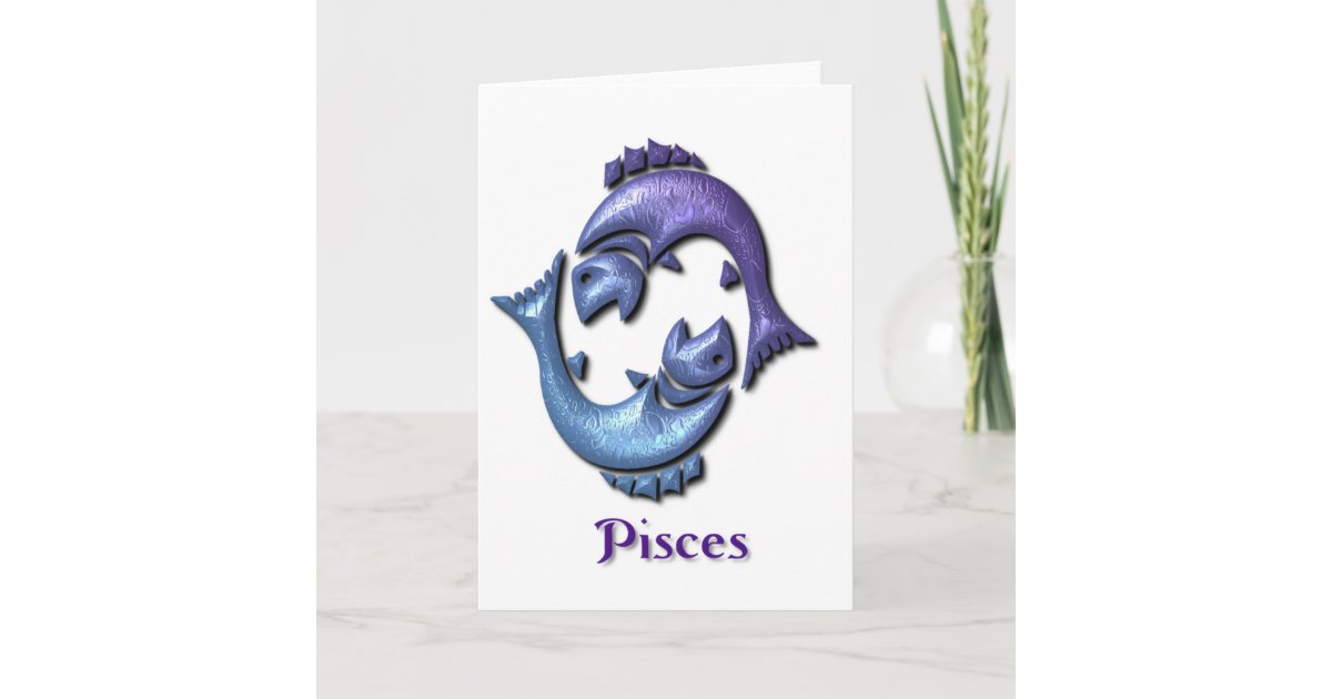Pisces Sign Greeting Card | Zazzle