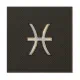 Pisces Symbol on Black Snake Skin style Wood Wall Art | Zazzle