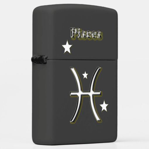 Pisces symbol zippo lighter | Zazzle