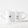 Pisces the fish & Libra scales Zodiacs Astrology Coffee Mug Set | Zazzle