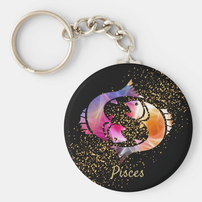 Pisces - Zodiac Sign Keychain | Zazzle.com