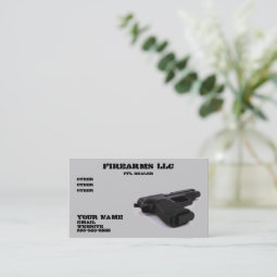 Pistol Gun Business Card | Zazzle
