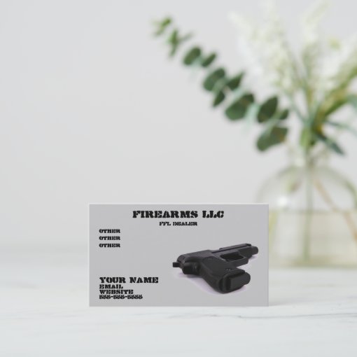 Pistol Gun Business Card | Zazzle