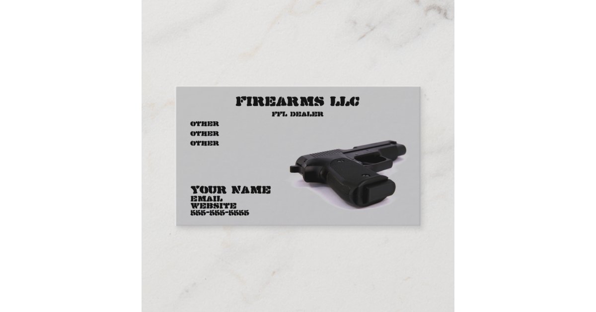 Pistol Gun Business Card | Zazzle
