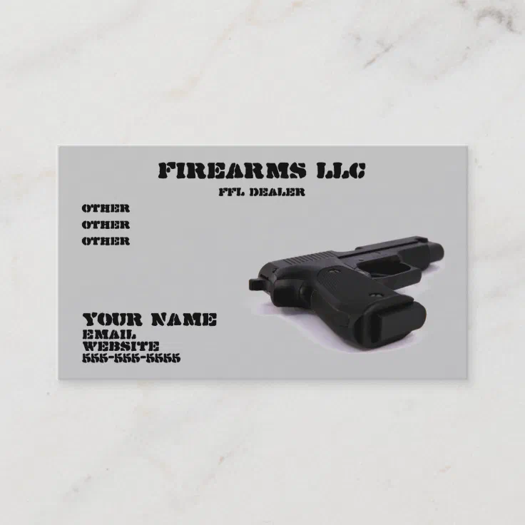 Pistol Gun Business Card | Zazzle