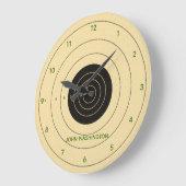 Pistol Target Personalized Wall Clock | Zazzle