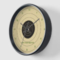 Pistol Target Personalized Wall Clock | Zazzle